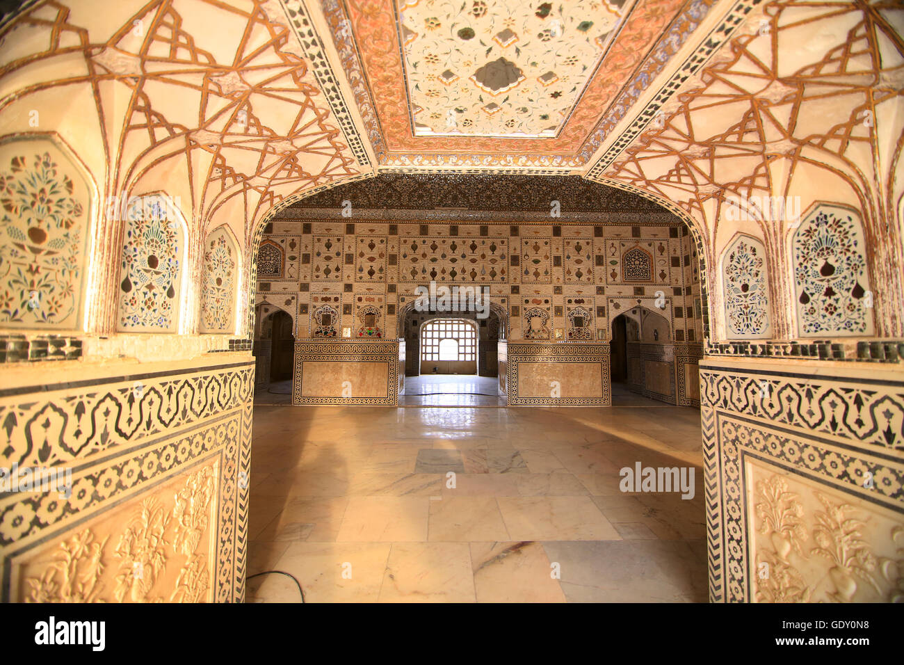 Old city wall gate amber fort jaipur hi-res stock photography and ...