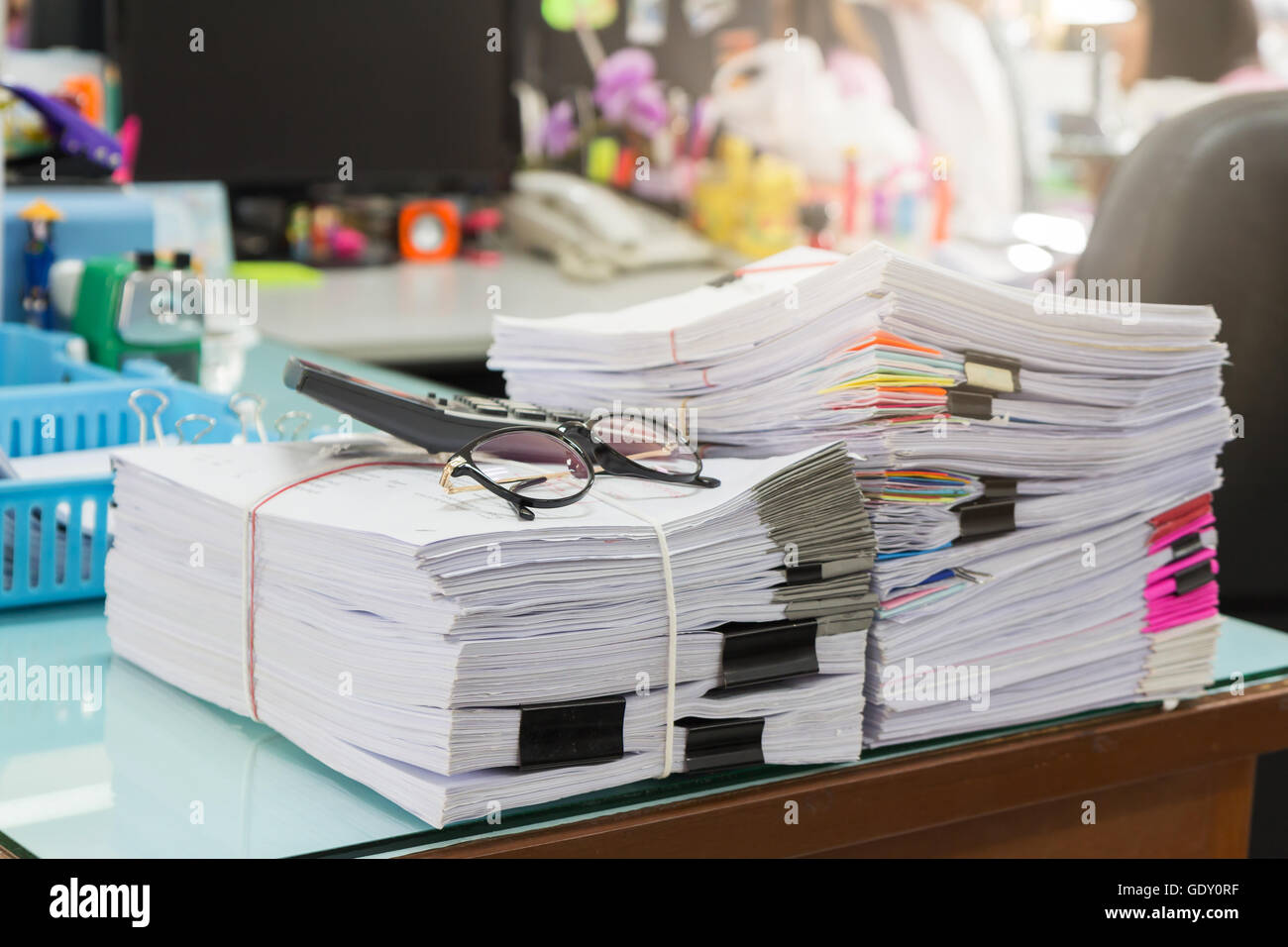 Stack of business papers Stock Photo - Alamy