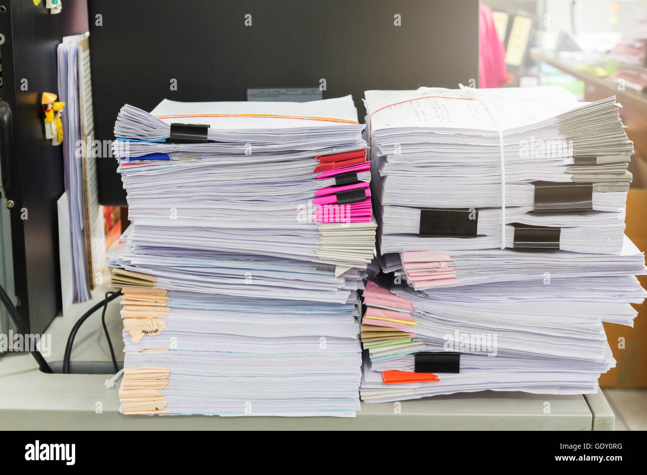 Stack of business papers Stock Photo - Alamy
