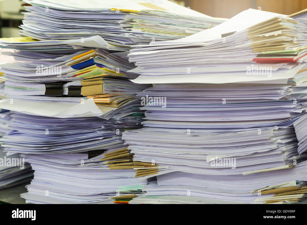 Stack of business papers Stock Photo - Alamy