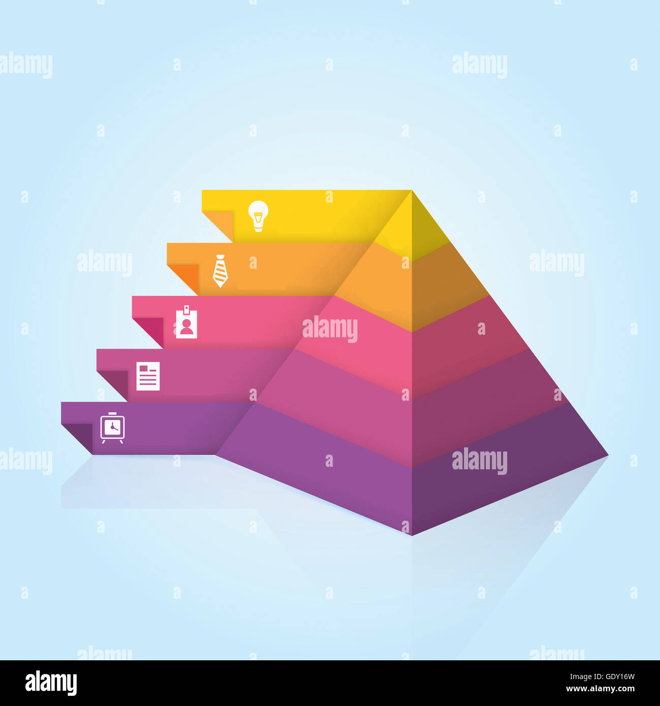 Infographic diagrams of pyramid with icons Stock Photo - Alamy