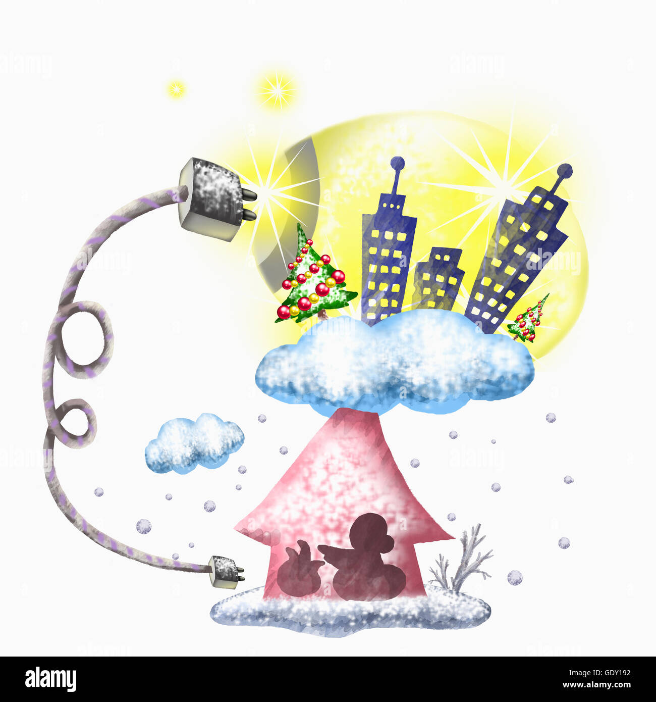 Saving energy and environmental protection in winter Stock Photo - Alamy