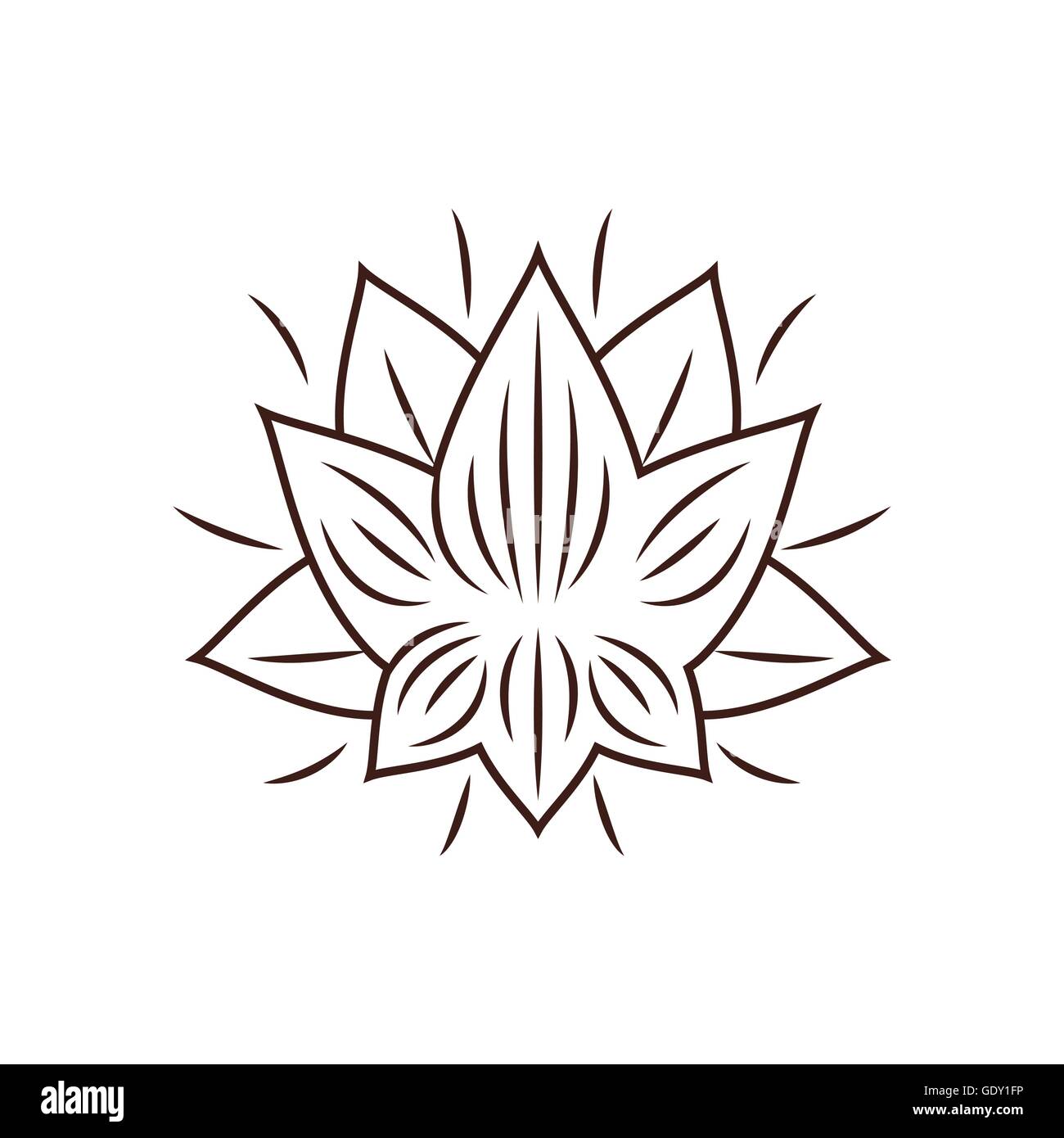 lotus flower drawing isolated icon design Stock Vector Image & Art - Alamy