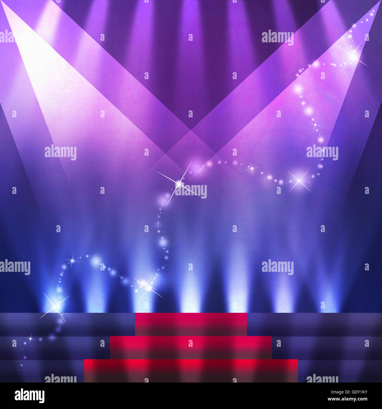Spotlights and lights on stage Stock Photo - Alamy