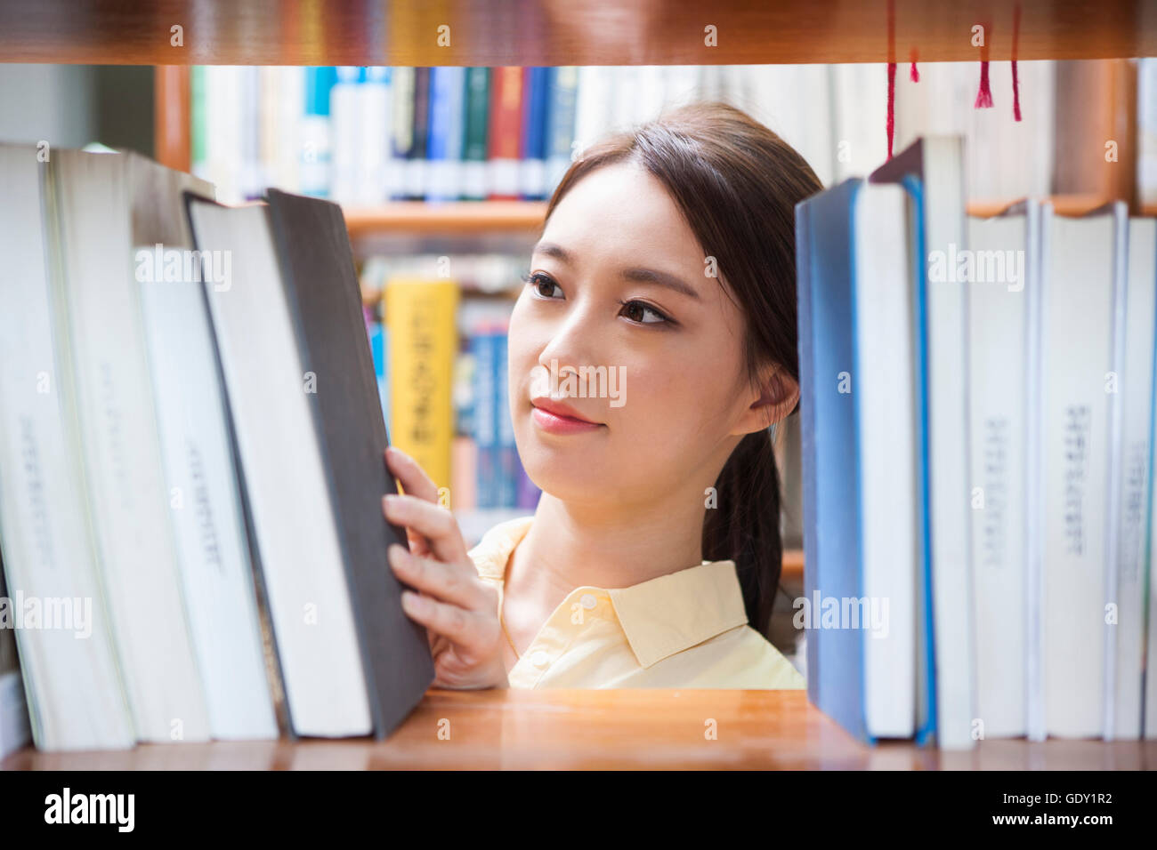 Choosing a book hi-res stock photography and images - Alamy