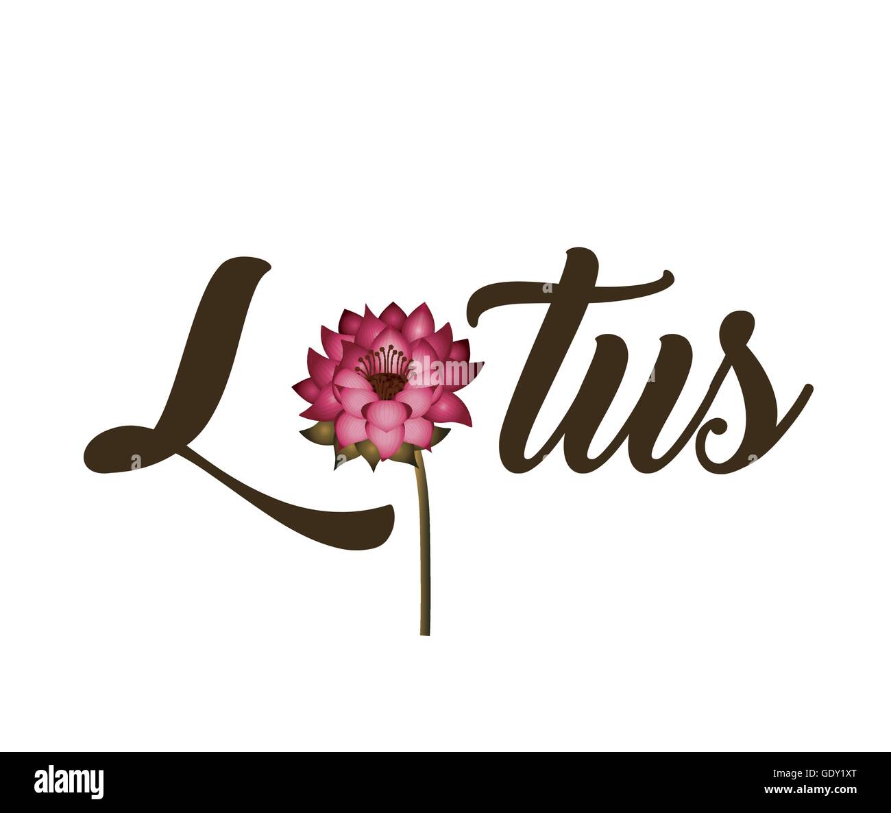 Lotus flower calligraphy Stock Vector Images - Alamy