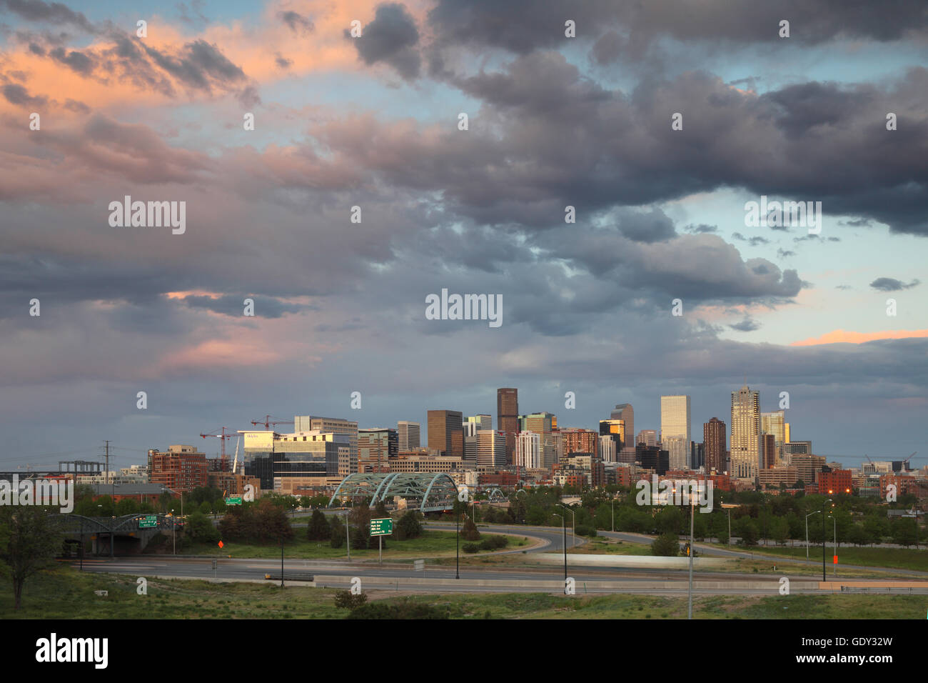 geography / travel, USA, Colorado, Denver, city view, seen from Speer ...