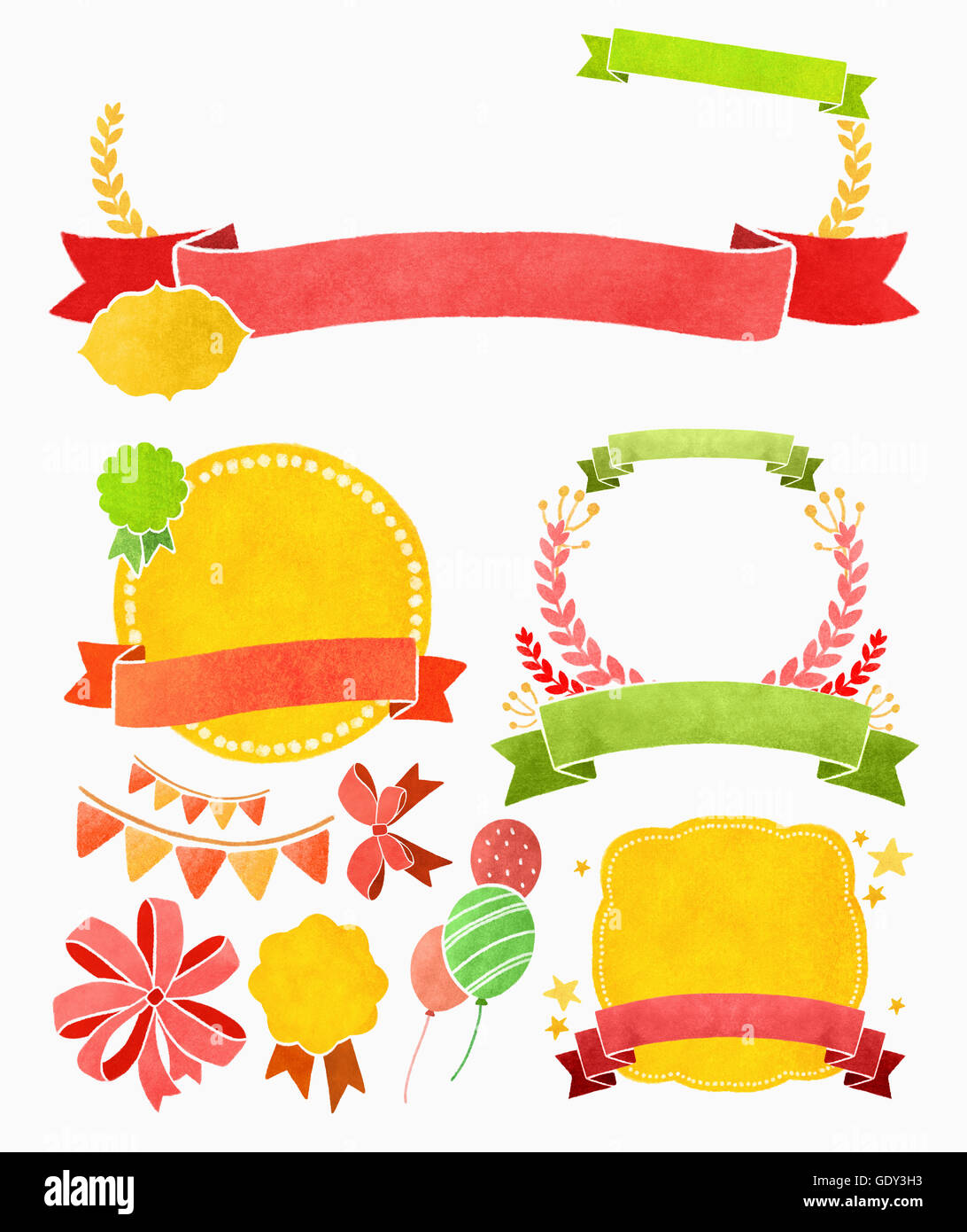 Set various labels emblems hi-res stock photography and images - Alamy