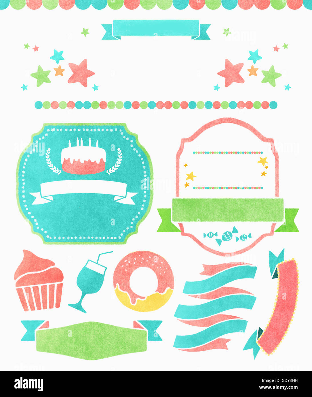 Set of various labels Stock Photo - Alamy