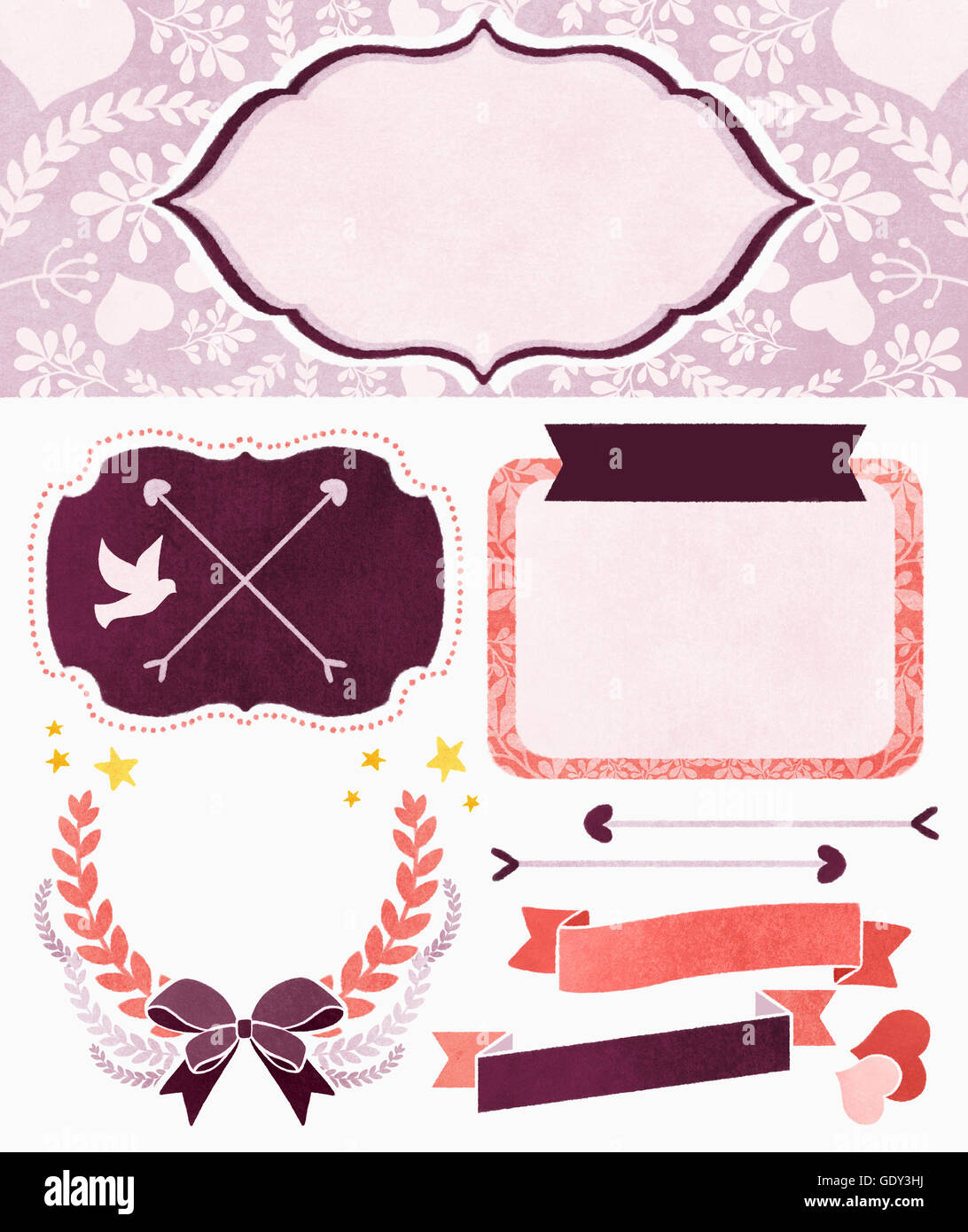 Set of various labels Stock Photo - Alamy