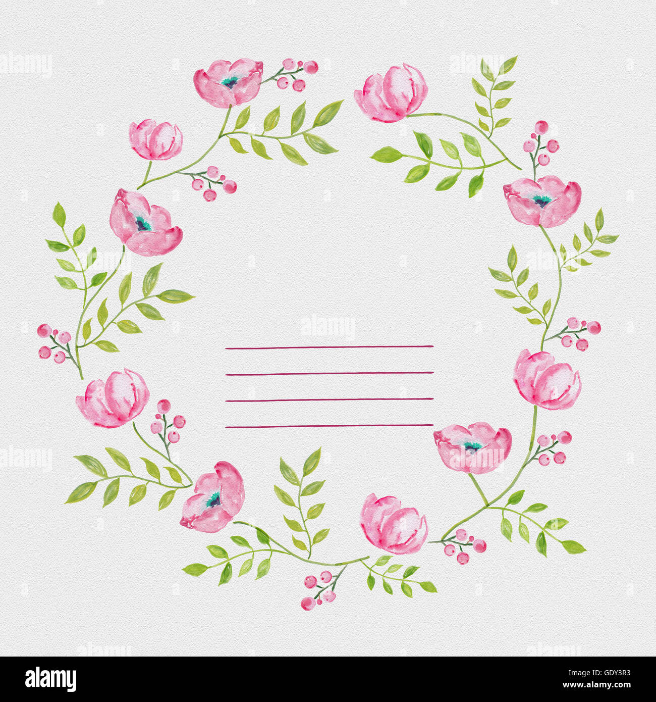 Letterpaper with flowers and plants Stock Photo - Alamy