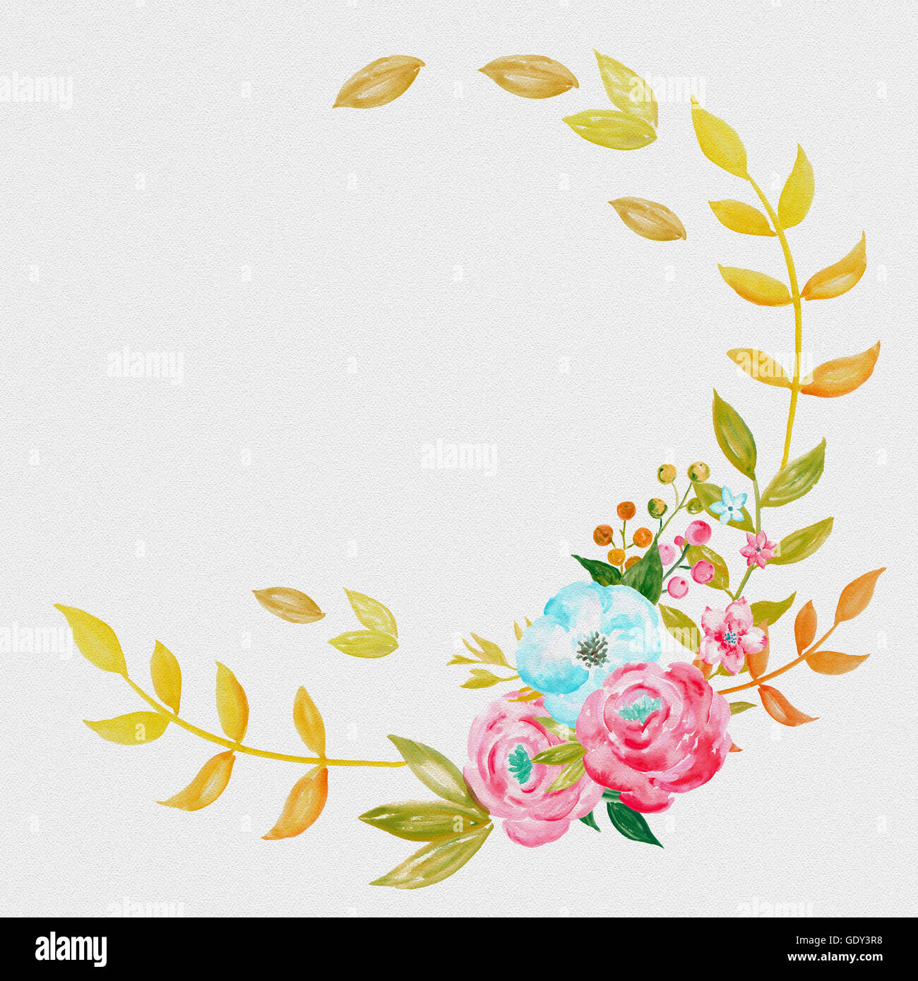 Calligraphic flowers and plants Stock Photo - Alamy