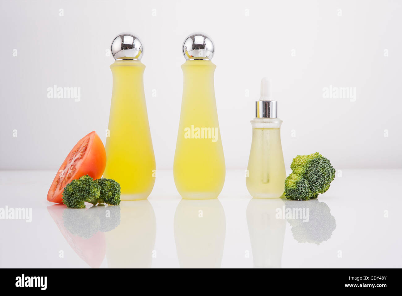 Set of organic vegetable cosmetics Stock Photo - Alamy