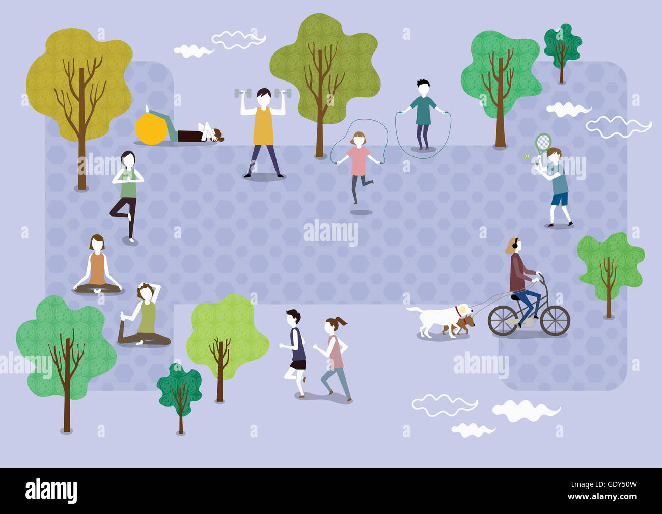 People exercising to keep themselves healthy Stock Photo - Alamy