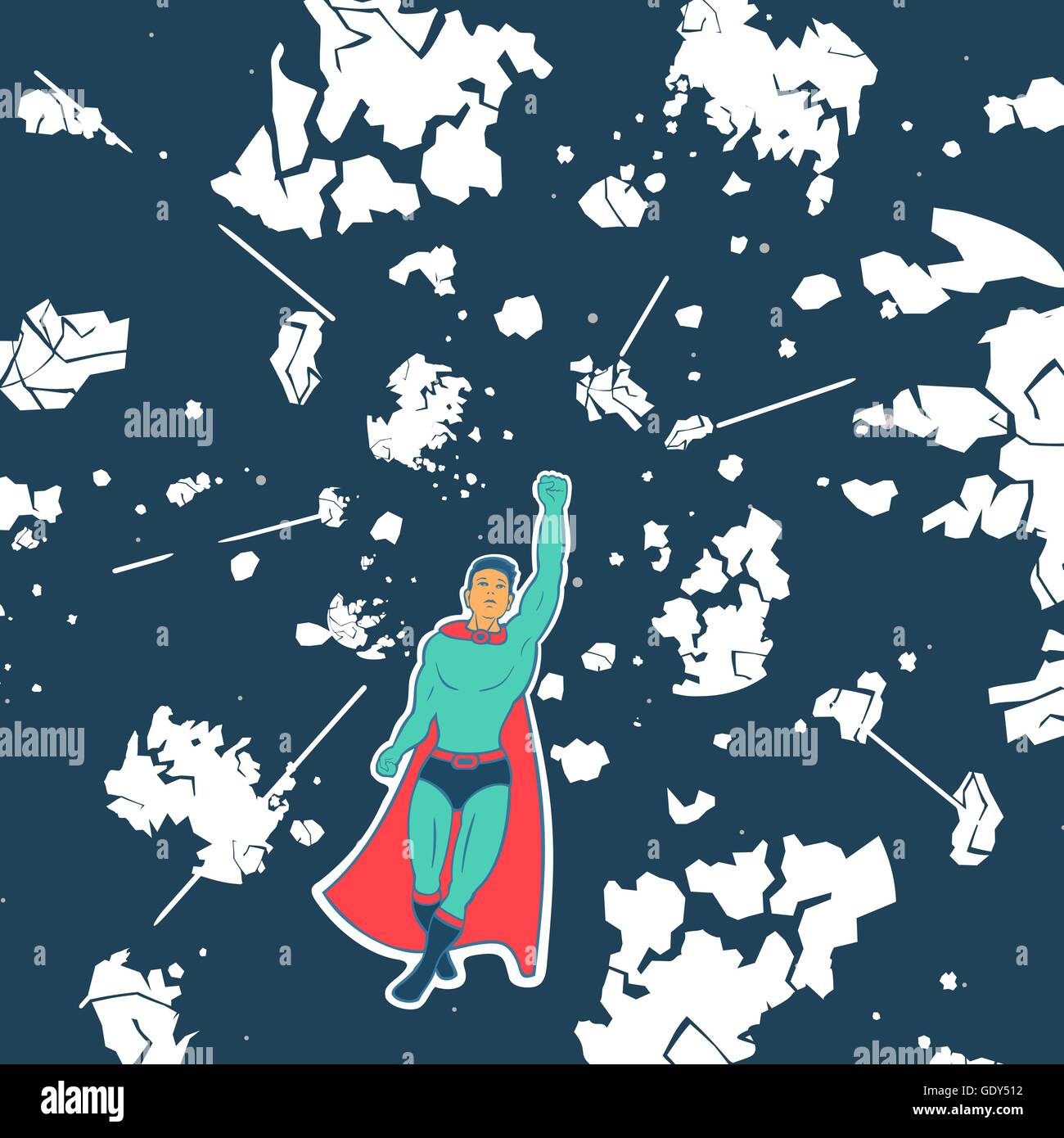 Hero Saves Planet Vector Illustration Stock Vector Image & Art - Alamy