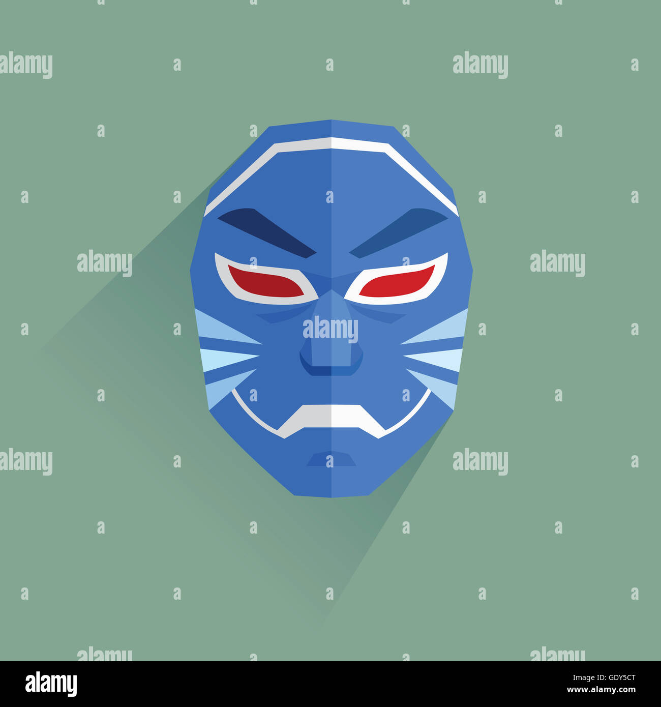 Illustration of blue costume mask Stock Photo - Alamy