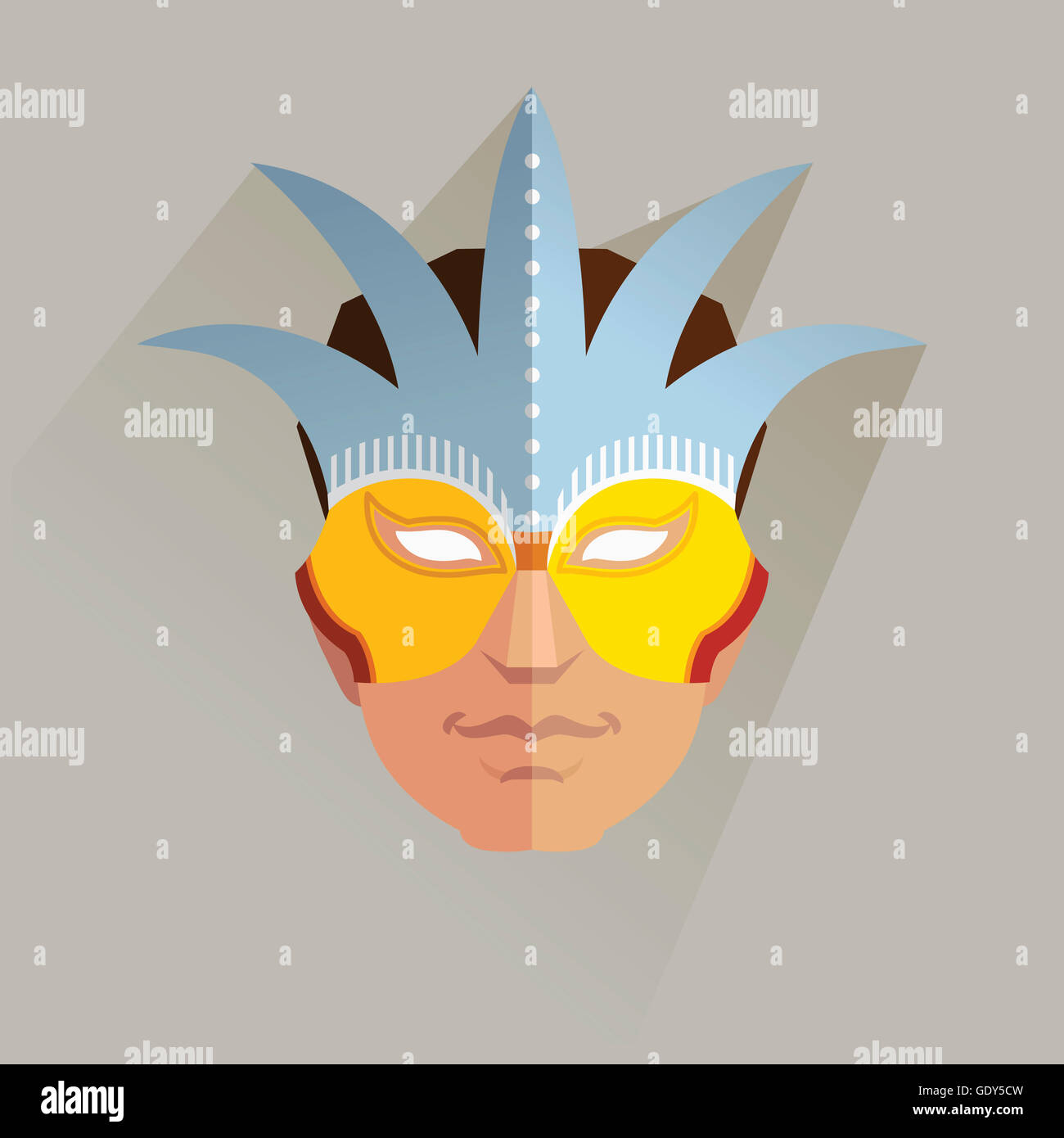 Illustration of costume mask Stock Photo - Alamy