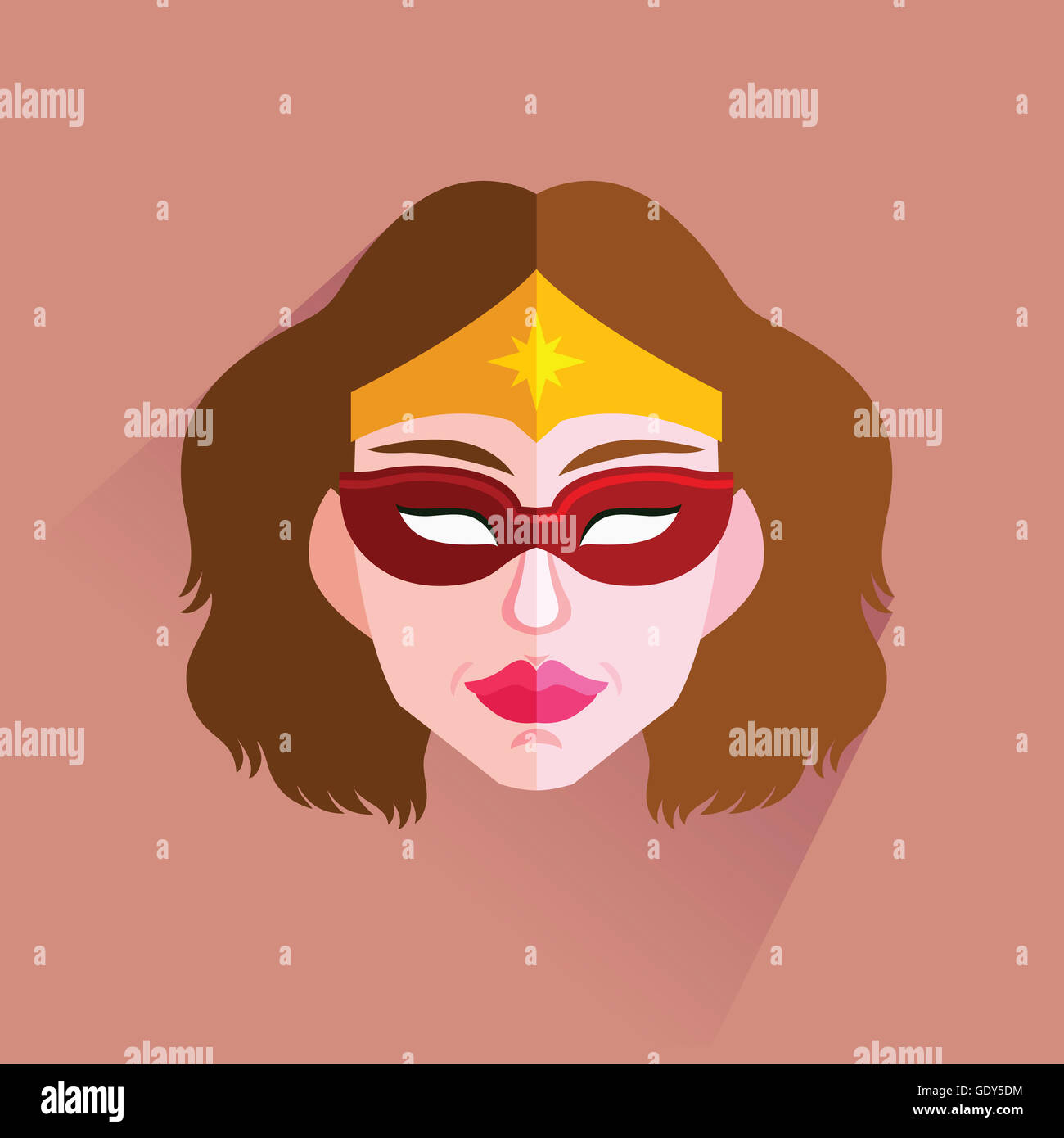 Illustration of wonder woman mask Stock Photo - Alamy