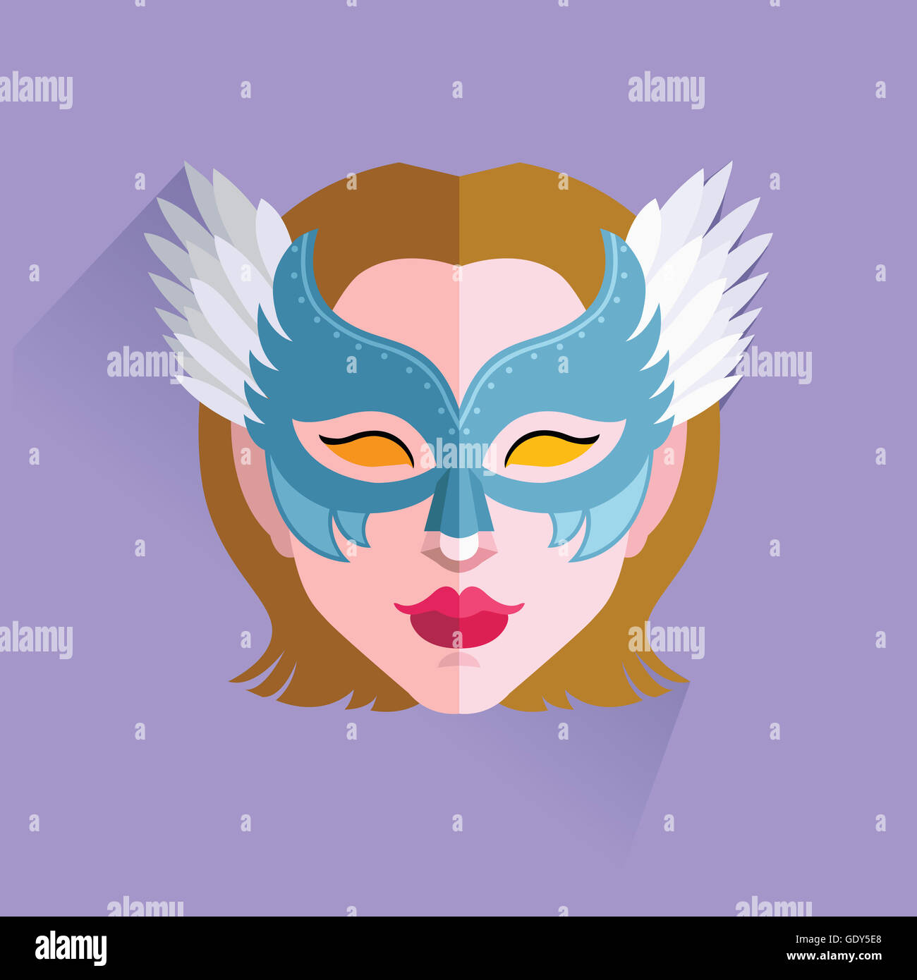 Illustration of costume mask Stock Photo - Alamy