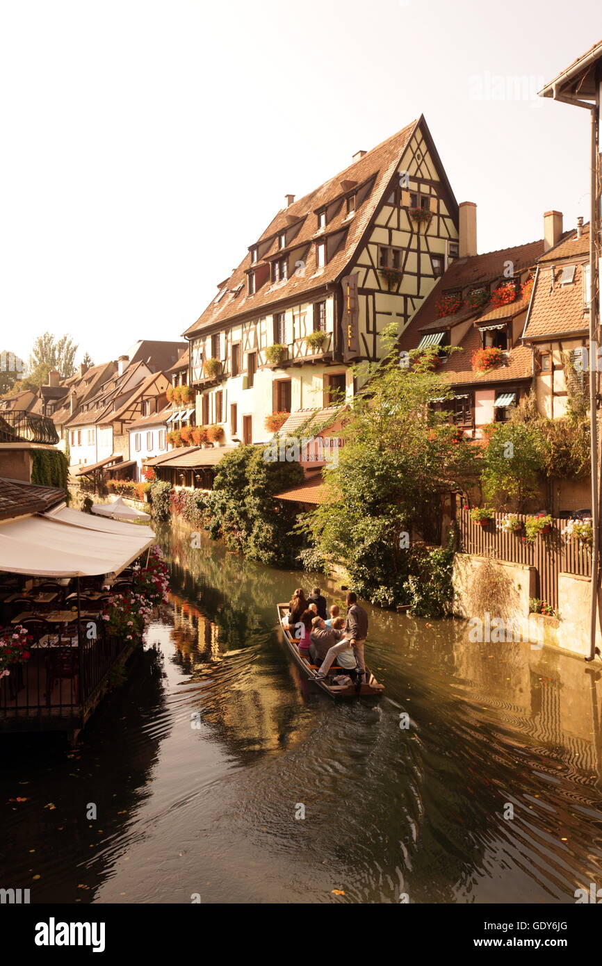 the old city of Colmar in the province of Alsace in France in Europe ...