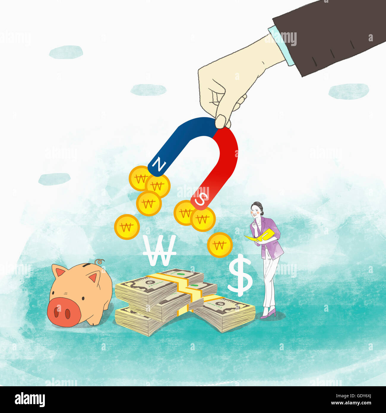 Watercolor illustration asset management hi-res stock photography and ...