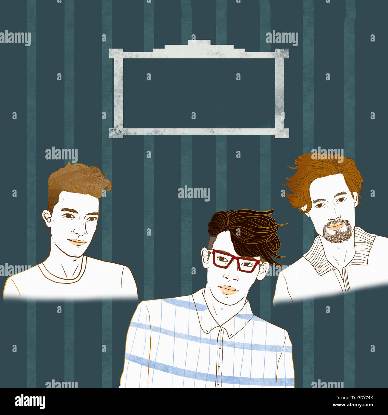 Portraits of three metrosexual men Stock Photo - Alamy