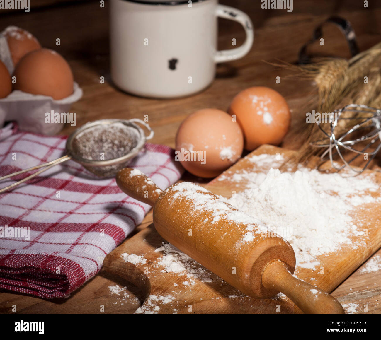 Ingredients for bakery products Stock Photo - Alamy