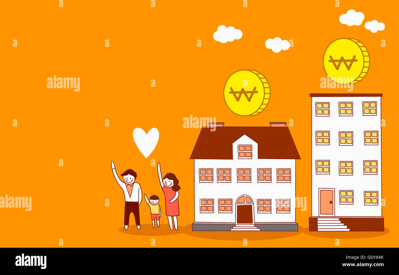 Illustration related to housing fund loan Stock Photo - Alamy