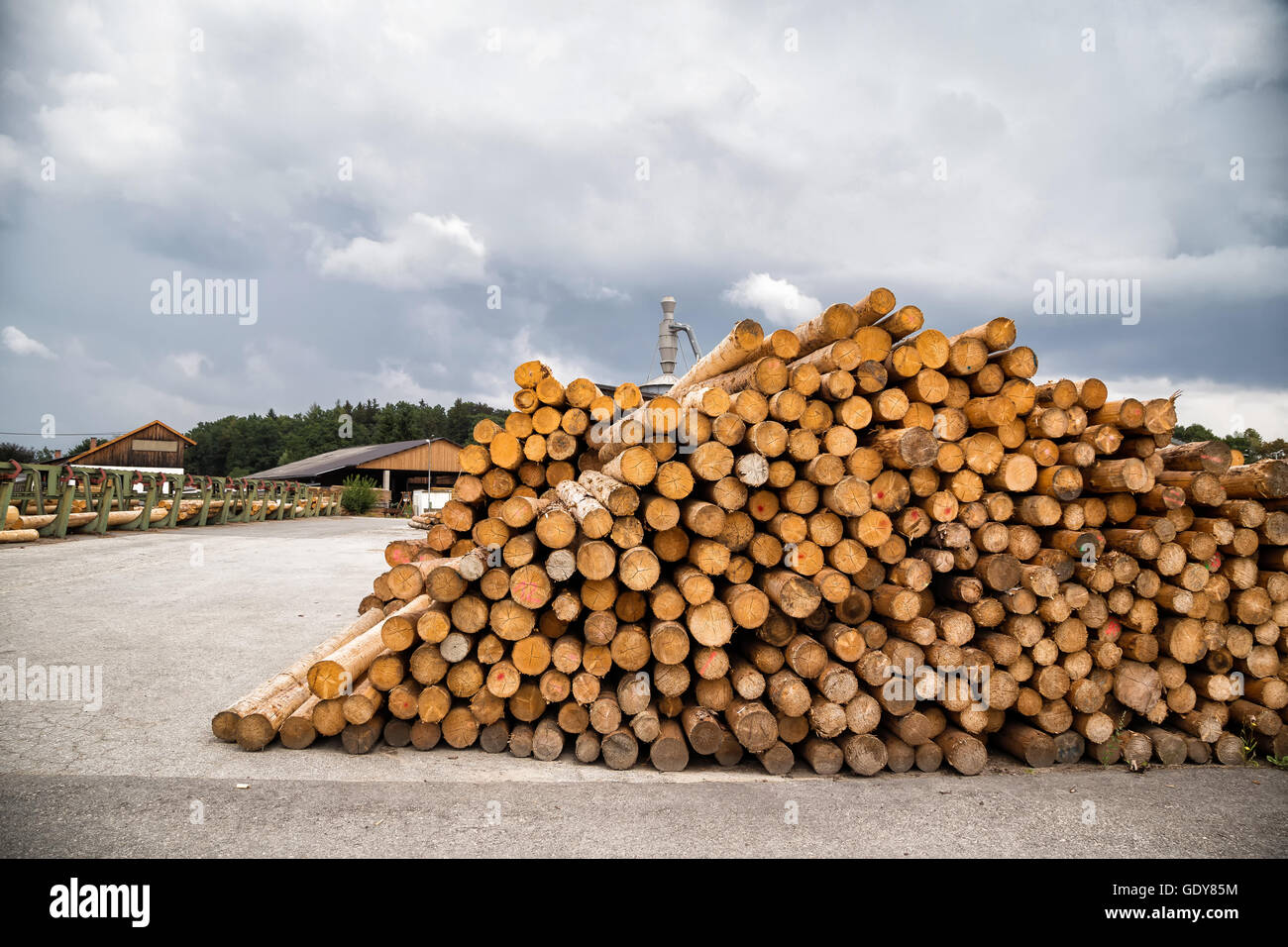 Planks wood in timber processing hi-res stock photography and images ...