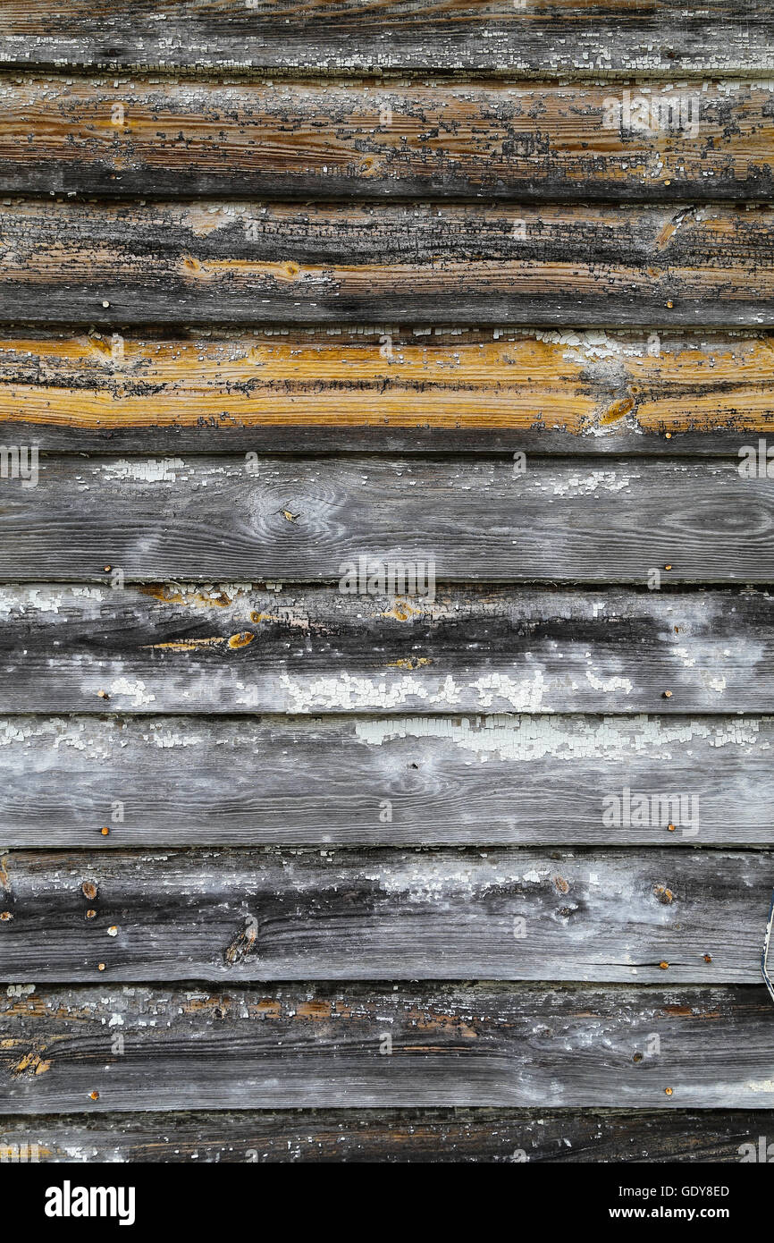 Old wooden wall with peeling paint and great texture, great background ...