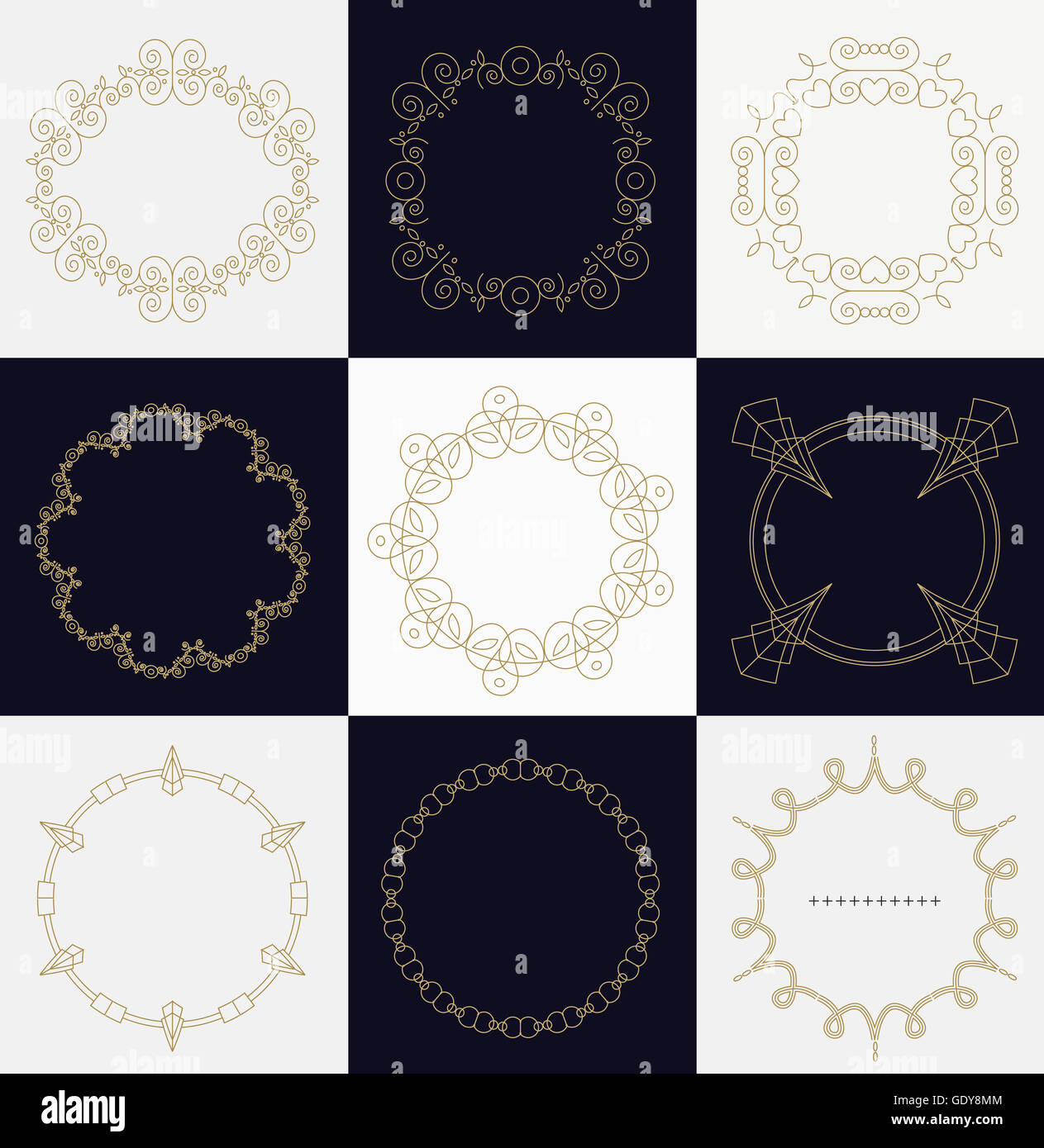Circles various geometric patterns hi-res stock photography and images ...
