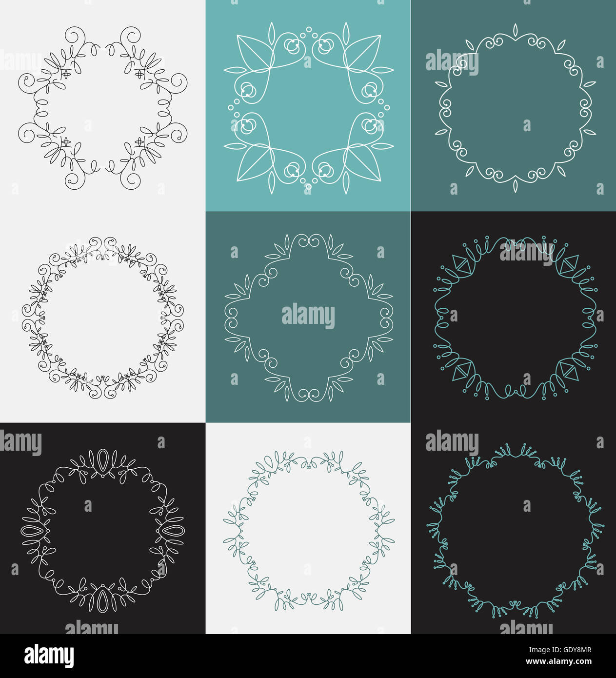 Geometric vines hi-res stock photography and images - Alamy