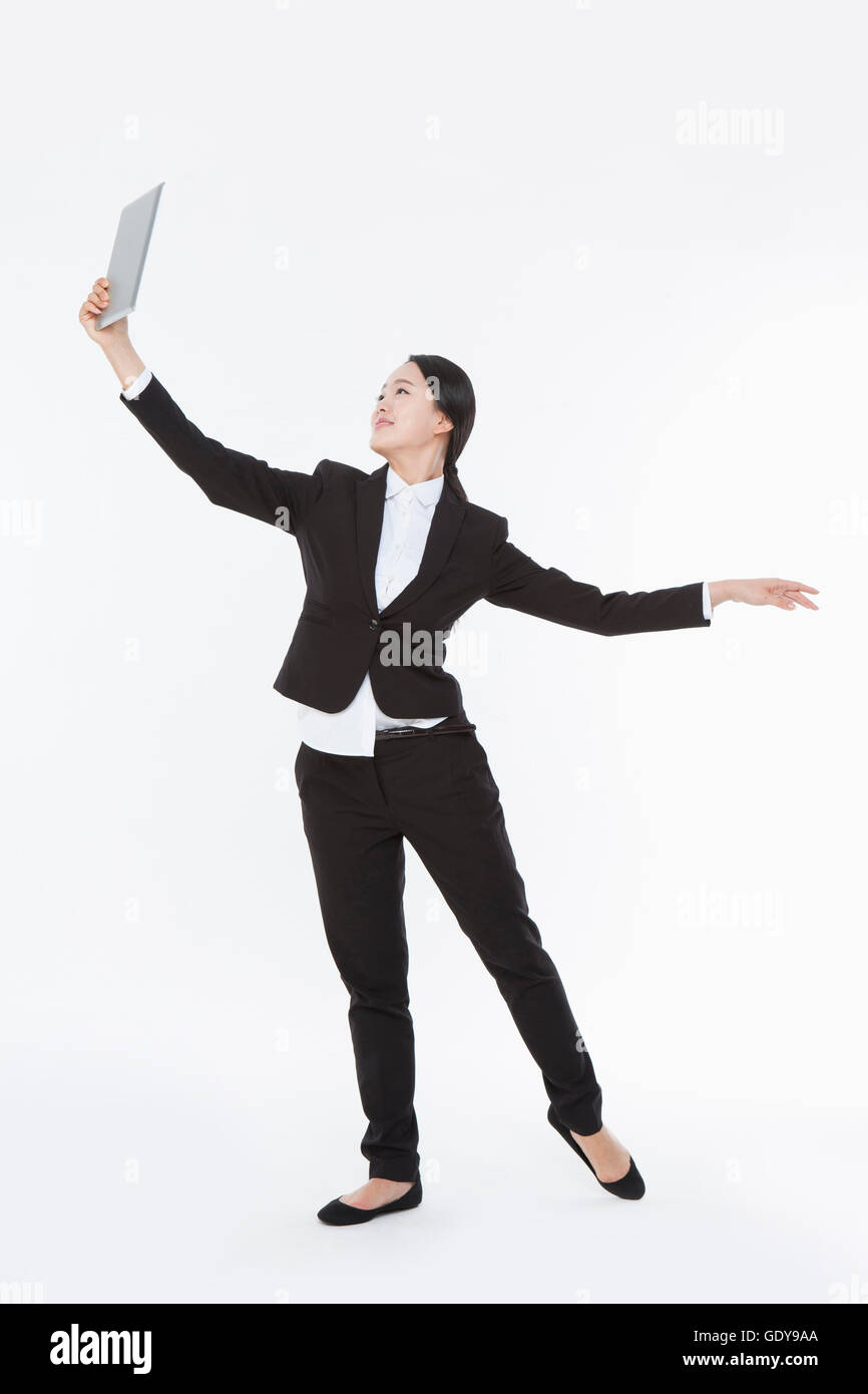 Suit tablet hi-res stock photography and images - Alamy