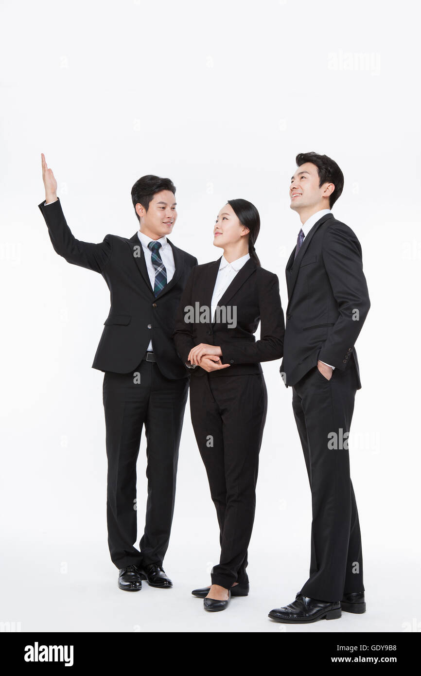 Pointing three hi-res stock photography and images - Alamy