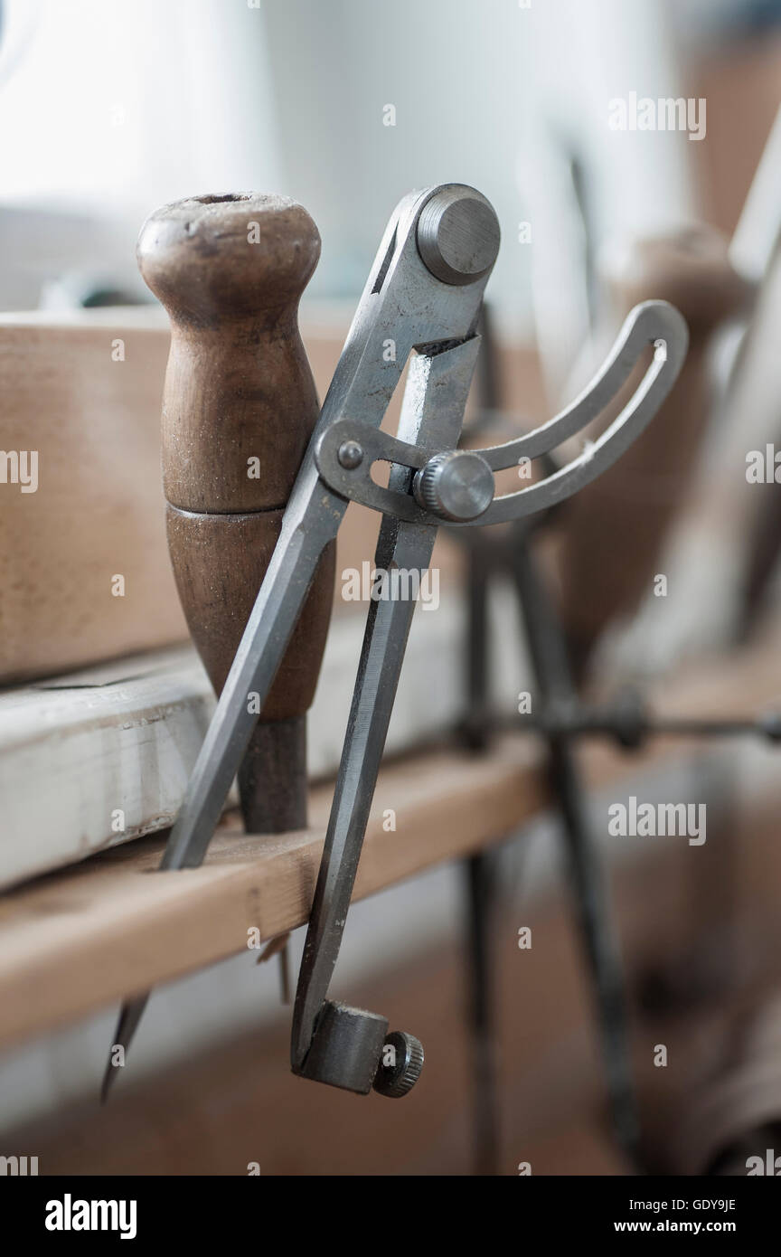 Close-up of a Compass in workshop, Bavaria, Germany Stock Photo - Alamy