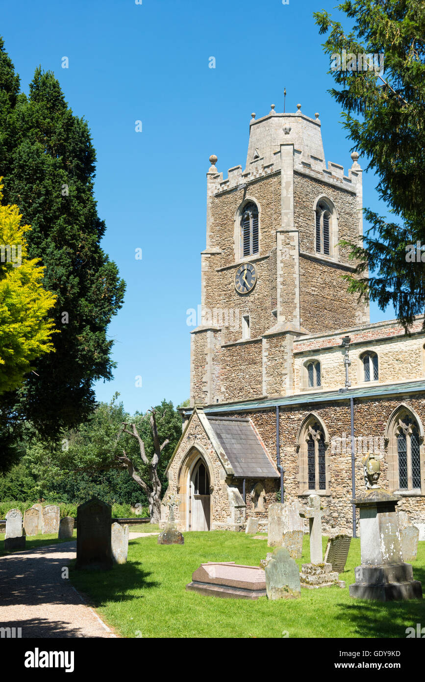 St Jame's church Hemingford Grey Cambridgeshire Uk on the River Great ...