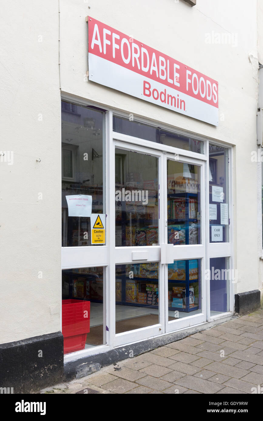 Affordable Foods Shop selling everything at 25 pence in Bodmin Cornwall ...
