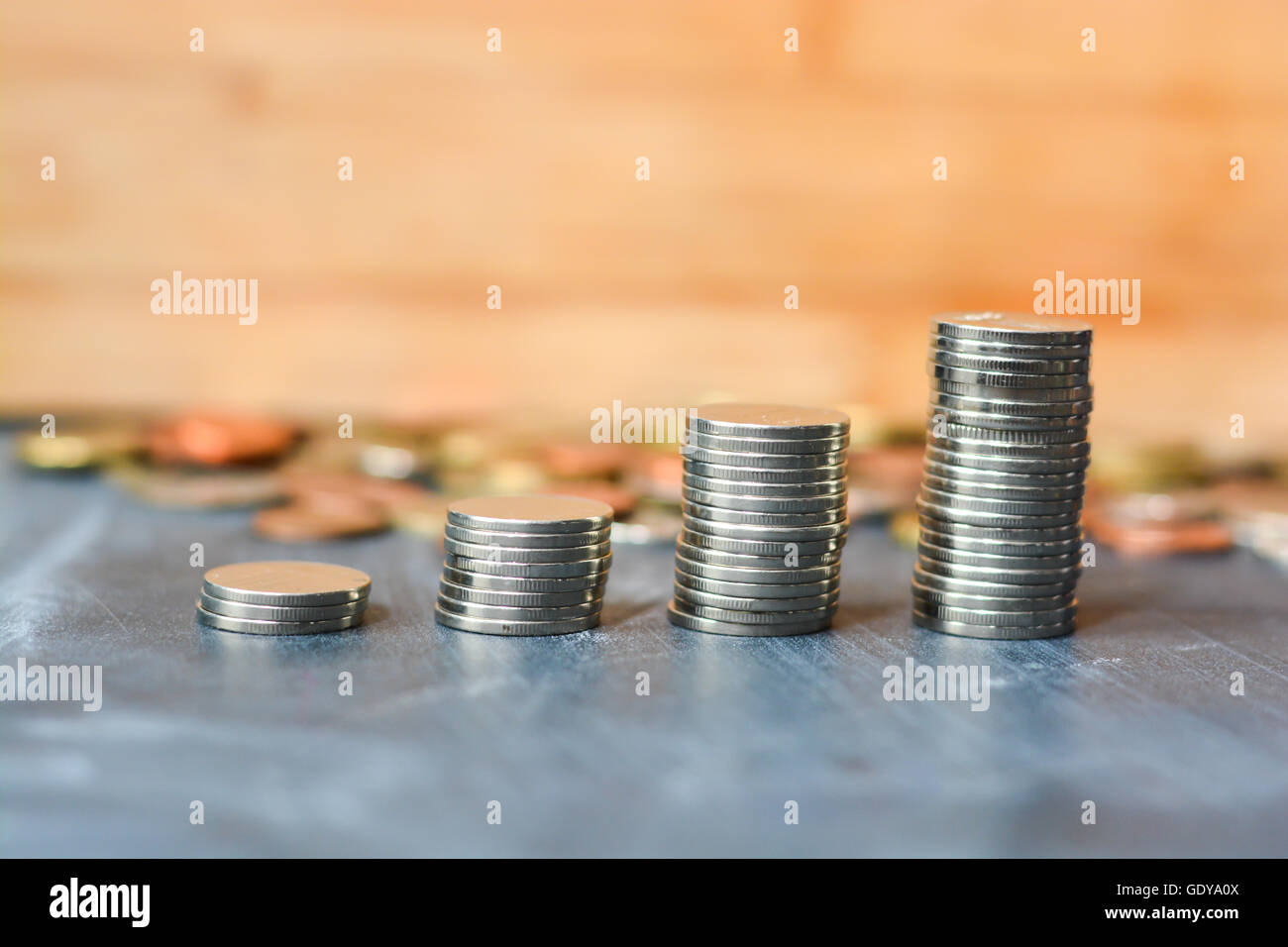 Money scale or ladder suggesting financial growth Stock Photo - Alamy