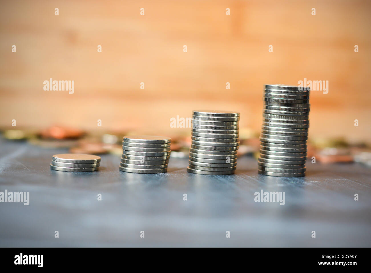 Money scale or ladder suggesting financial growth Stock Photo - Alamy