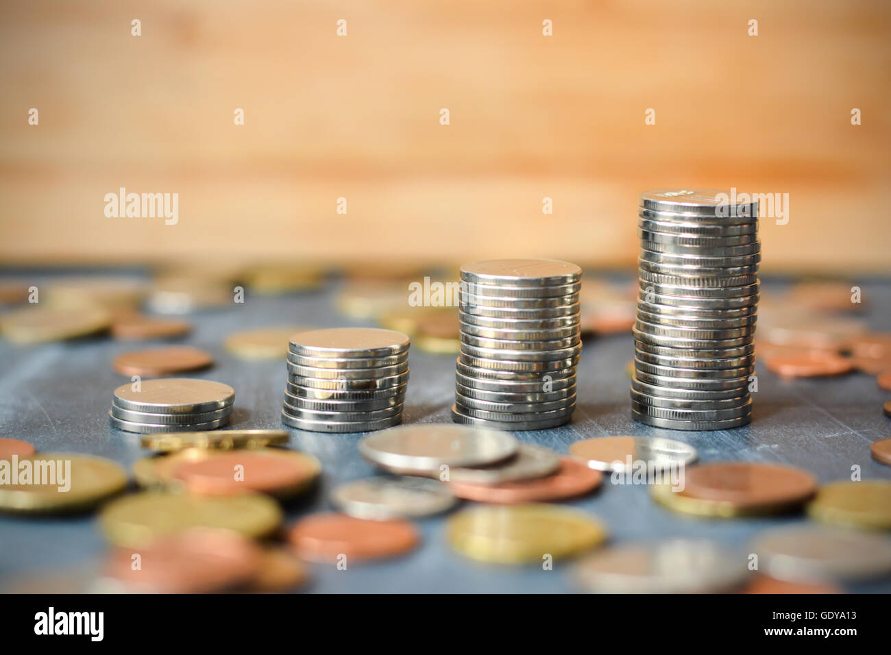 Money scale or ladder suggesting financial growth Stock Photo - Alamy