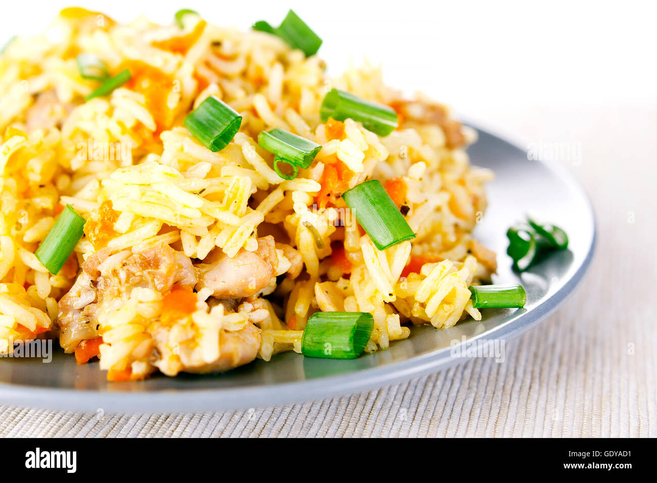 Indian fried onion rice hi-res stock photography and images - Alamy