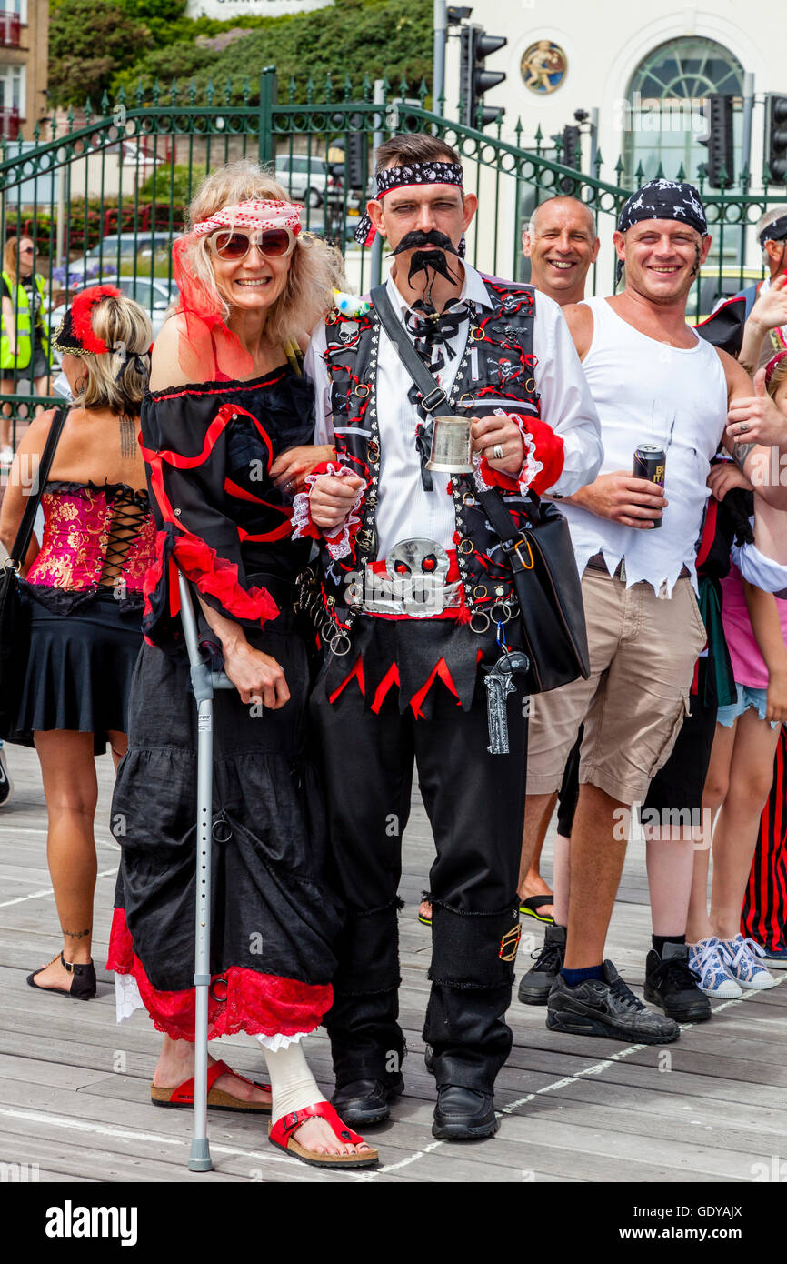 People Dressed In Pirate Costumes Pose For A Group Photo On Hastings ...