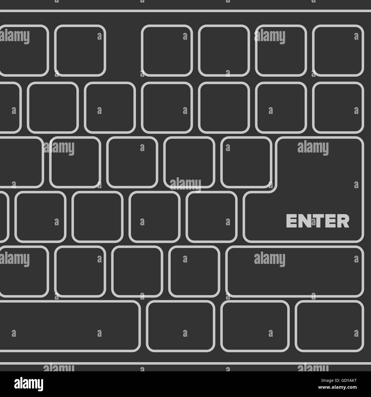 Black laptop computer keyboard top view under angle Stock Vector Image ...
