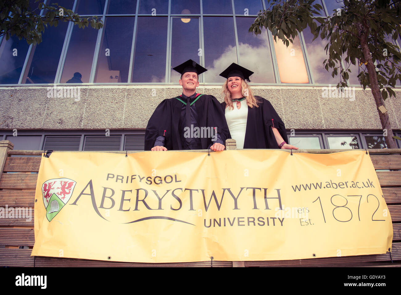 Higher Education in the UK: Two happy Aberystwyth university students ...