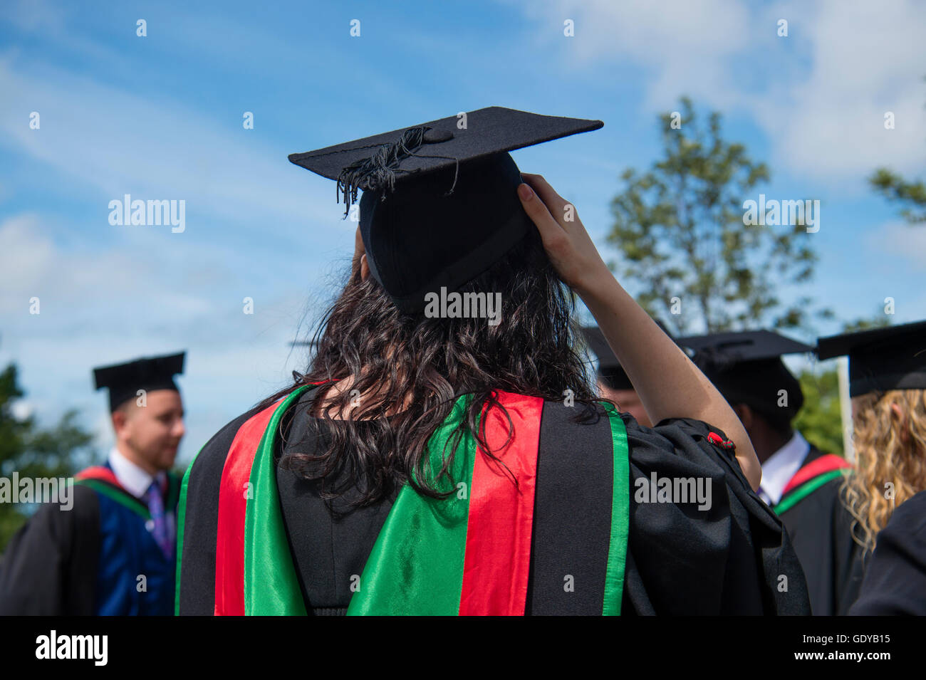University graduation uk back view hi-res stock photography and images ...