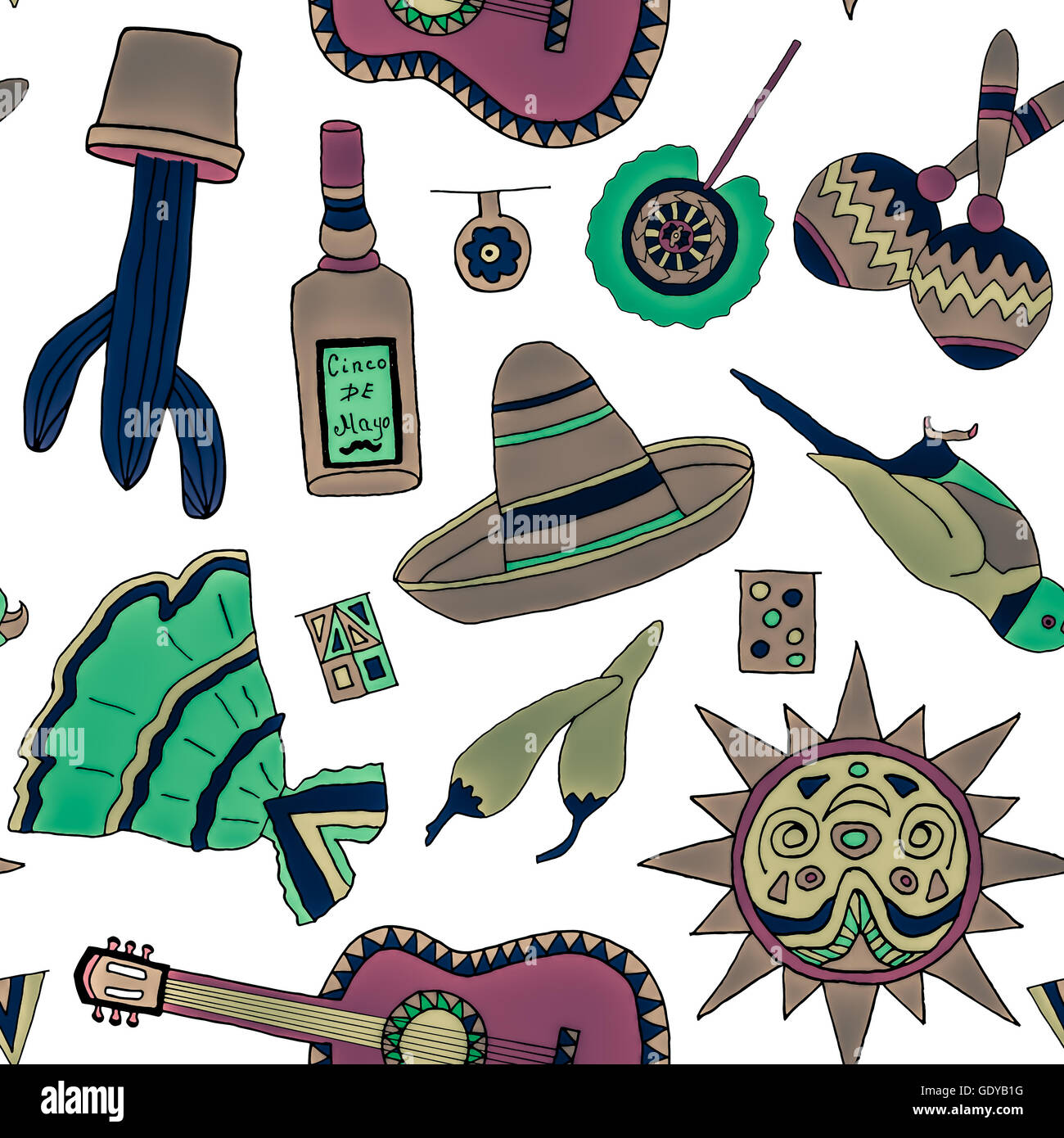 Taco fiesta design hi-res stock photography and images - Alamy