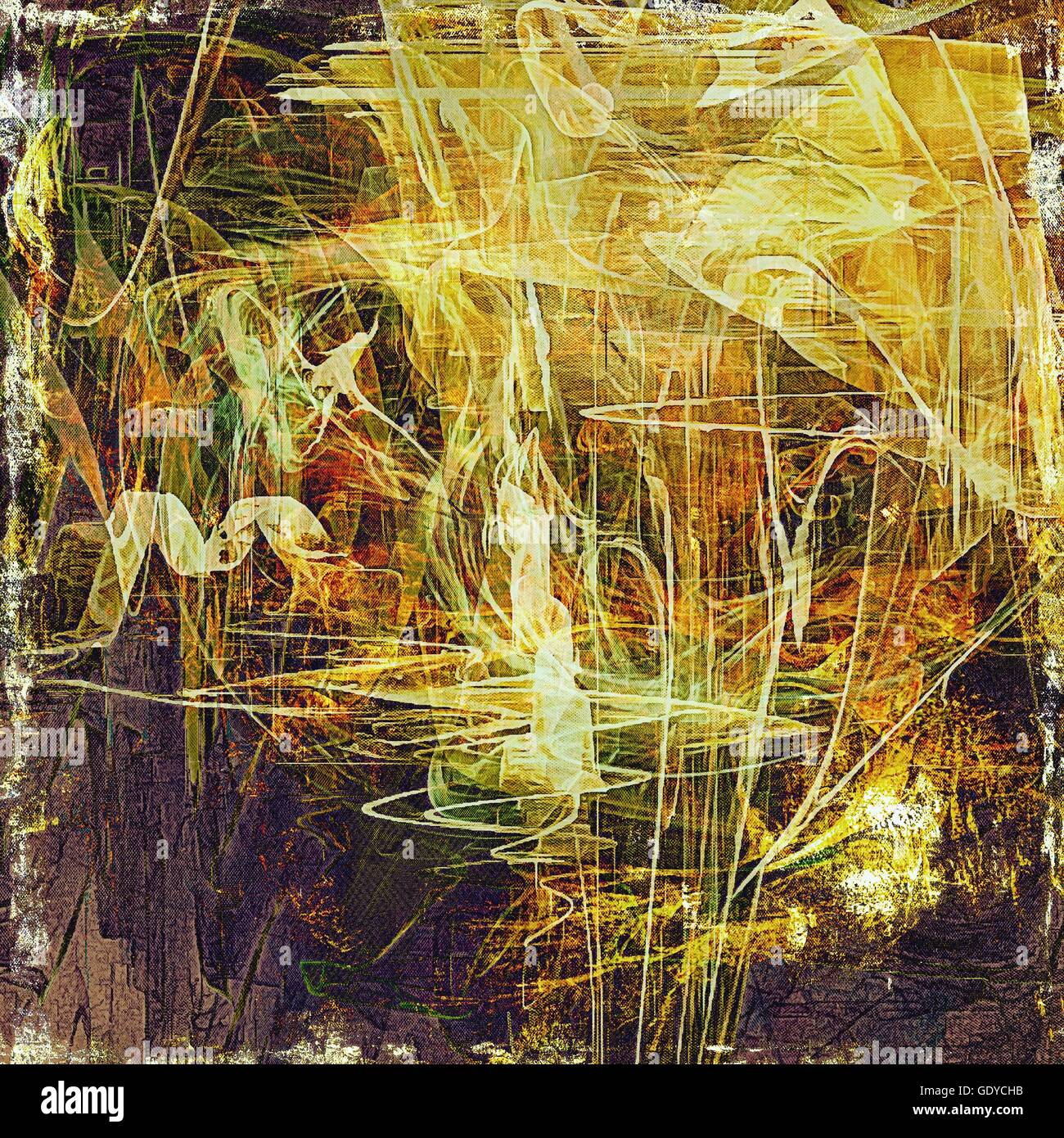 Vintage old retro background with ancient style design elements and ...