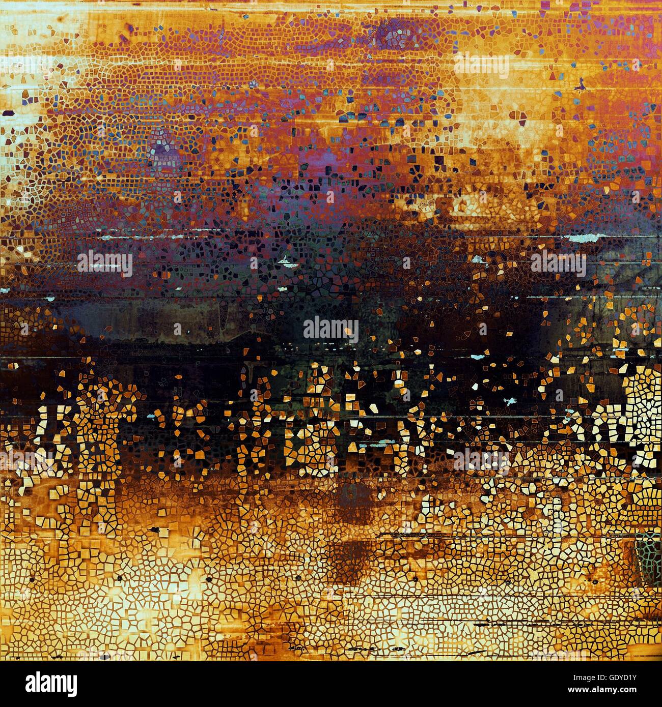 Old style distressed vintage background or texture. With different ...