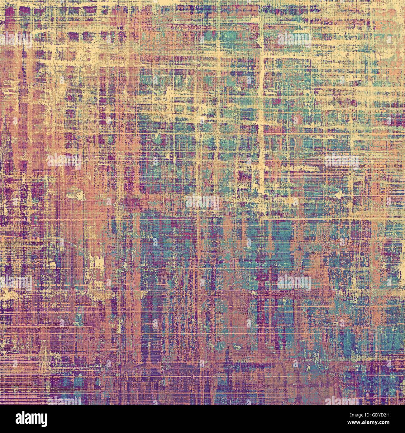 Old style distressed vintage background or texture. With different ...