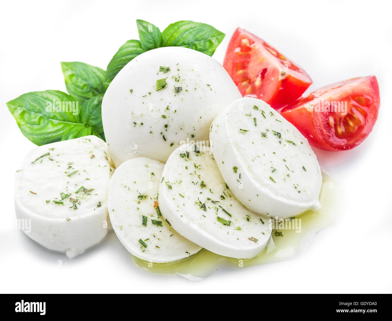 Caprese salad mozzarella fresh Cut Out Stock Images & Pictures - Alamy